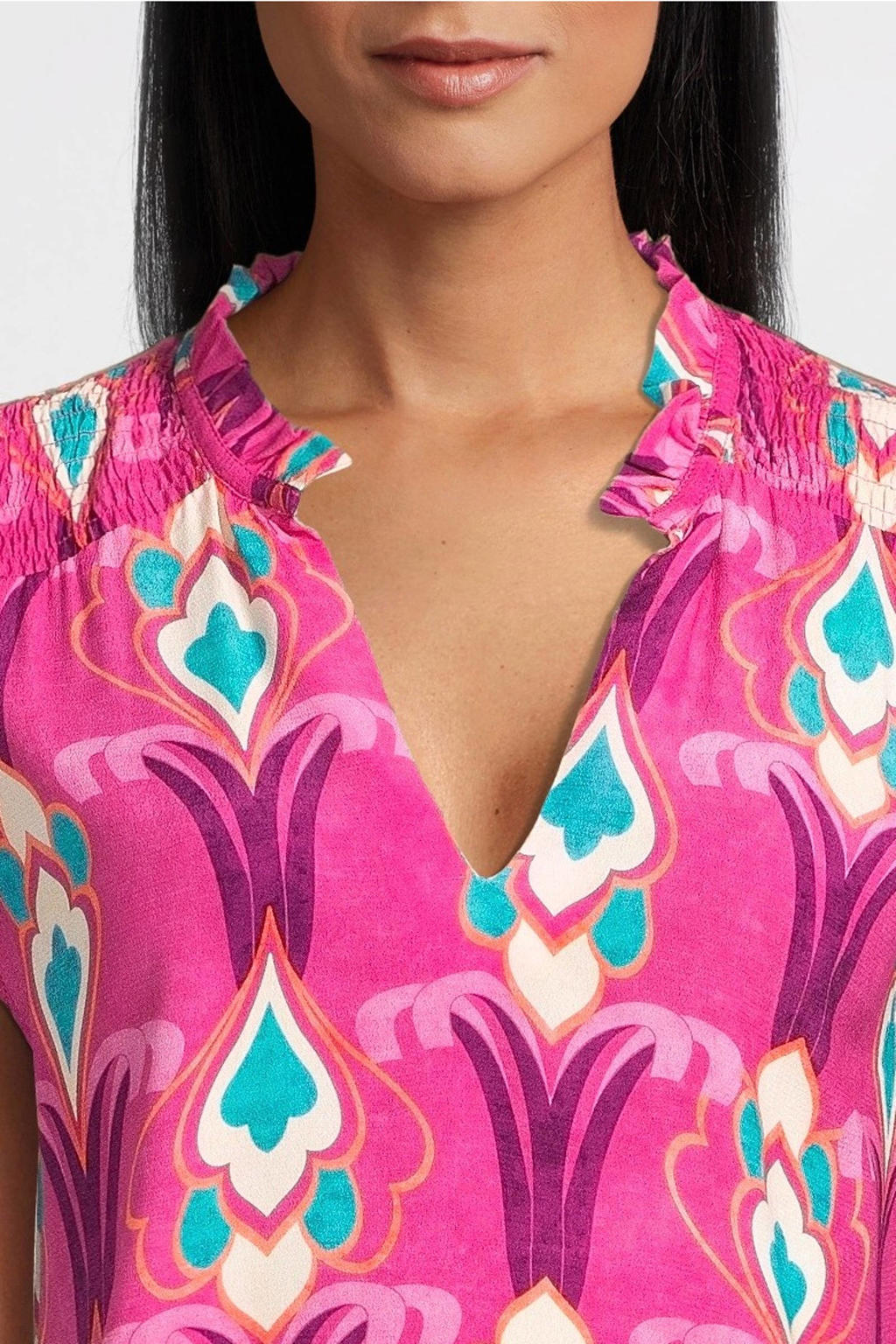 NED top met all over print fuchsia | wehkamp