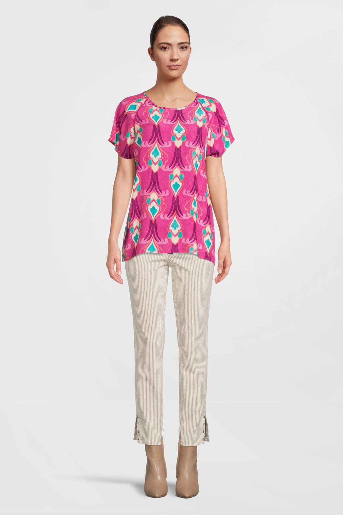 NED top met all over print fuchsia | wehkamp