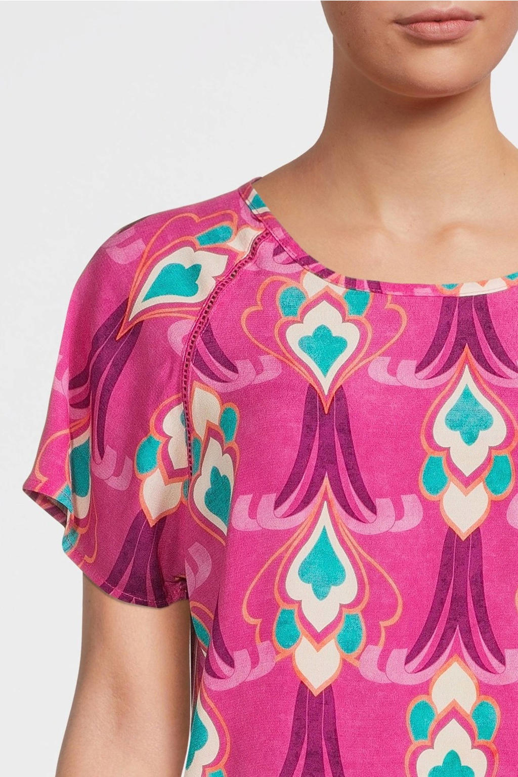 NED top met all over print fuchsia | wehkamp