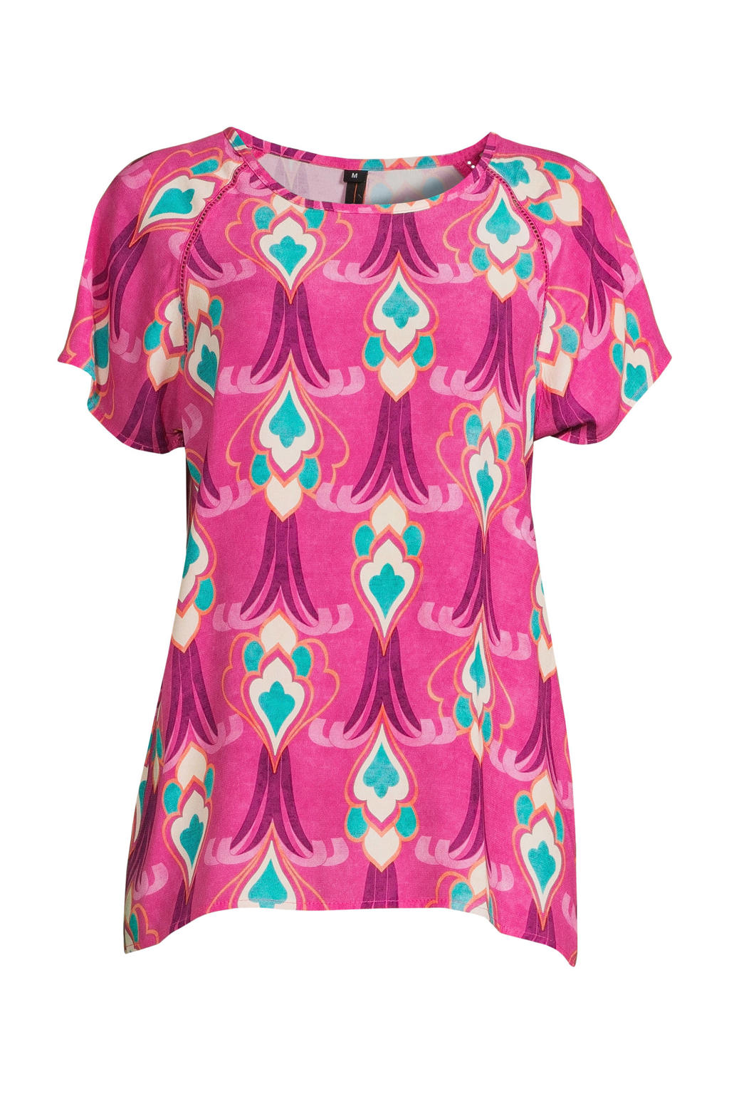 NED top met all over print fuchsia | wehkamp