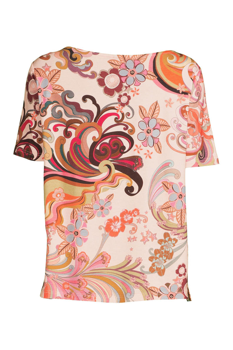 NED top met paisleyprint lichtroze/ecru/oranje | wehkamp