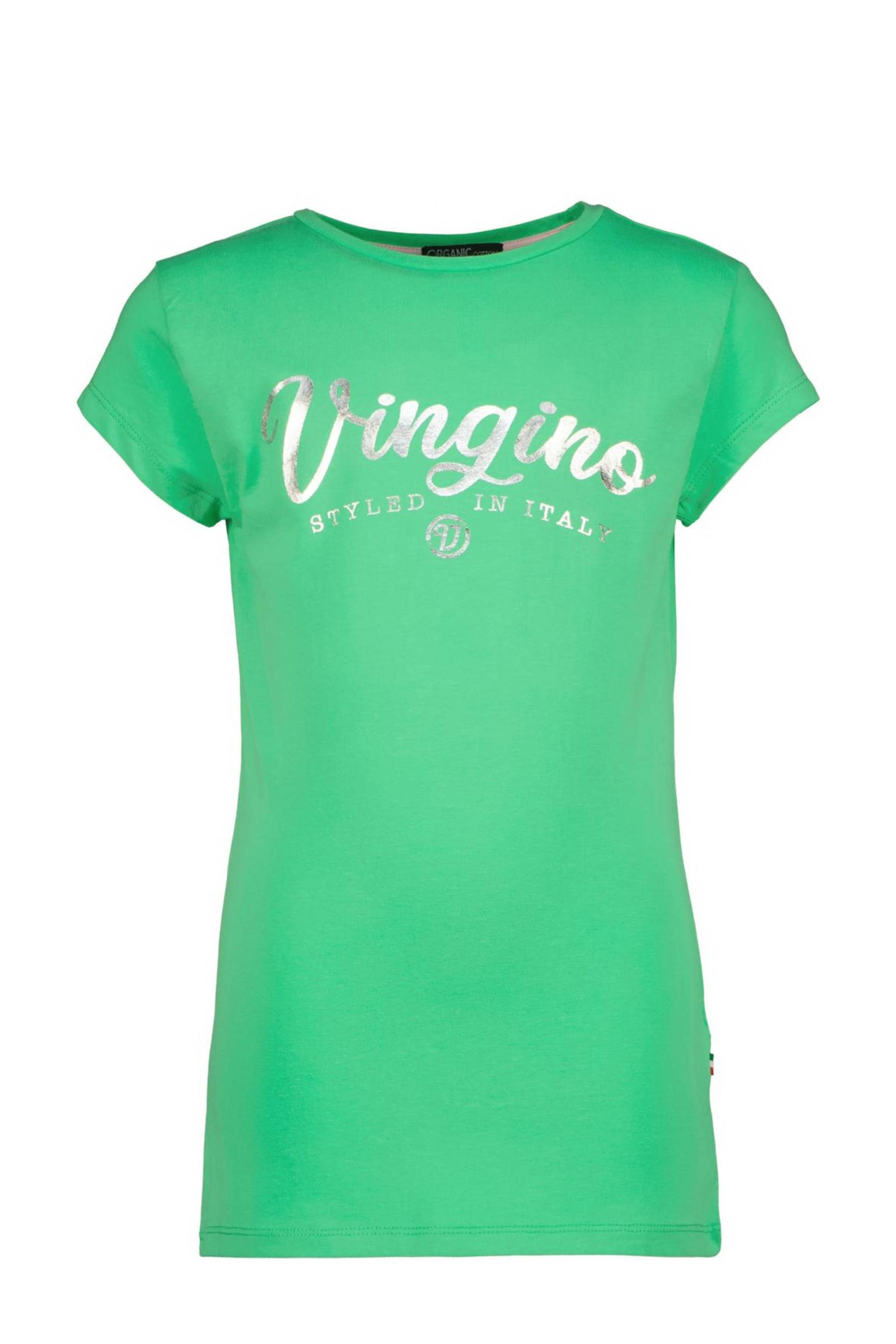 Vingino T-shirt met logo felgroen | wehkamp