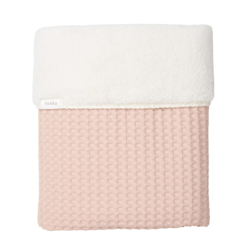 Koeka Oslo plaid wafel/teddy 140x200 cm rosa salt/pebble (200x140 cm ...