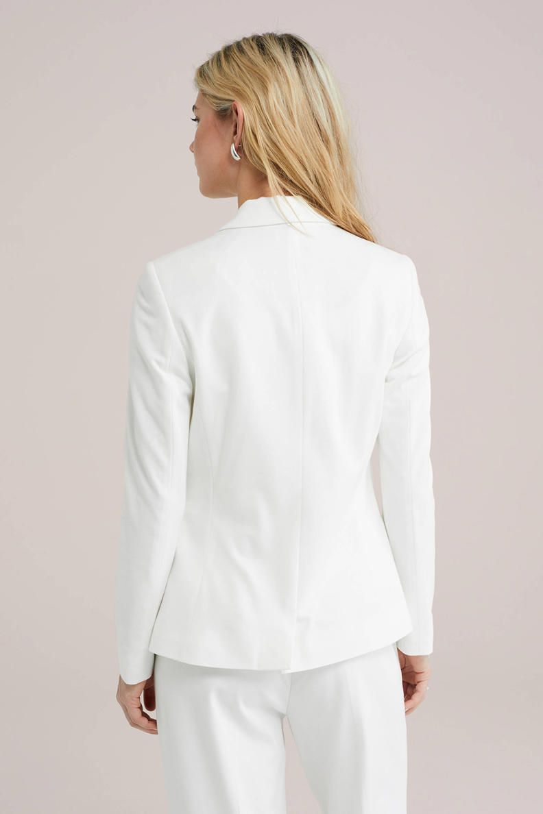 WE Fashion jersey getailleerde blazer Liz wit | wehkamp
