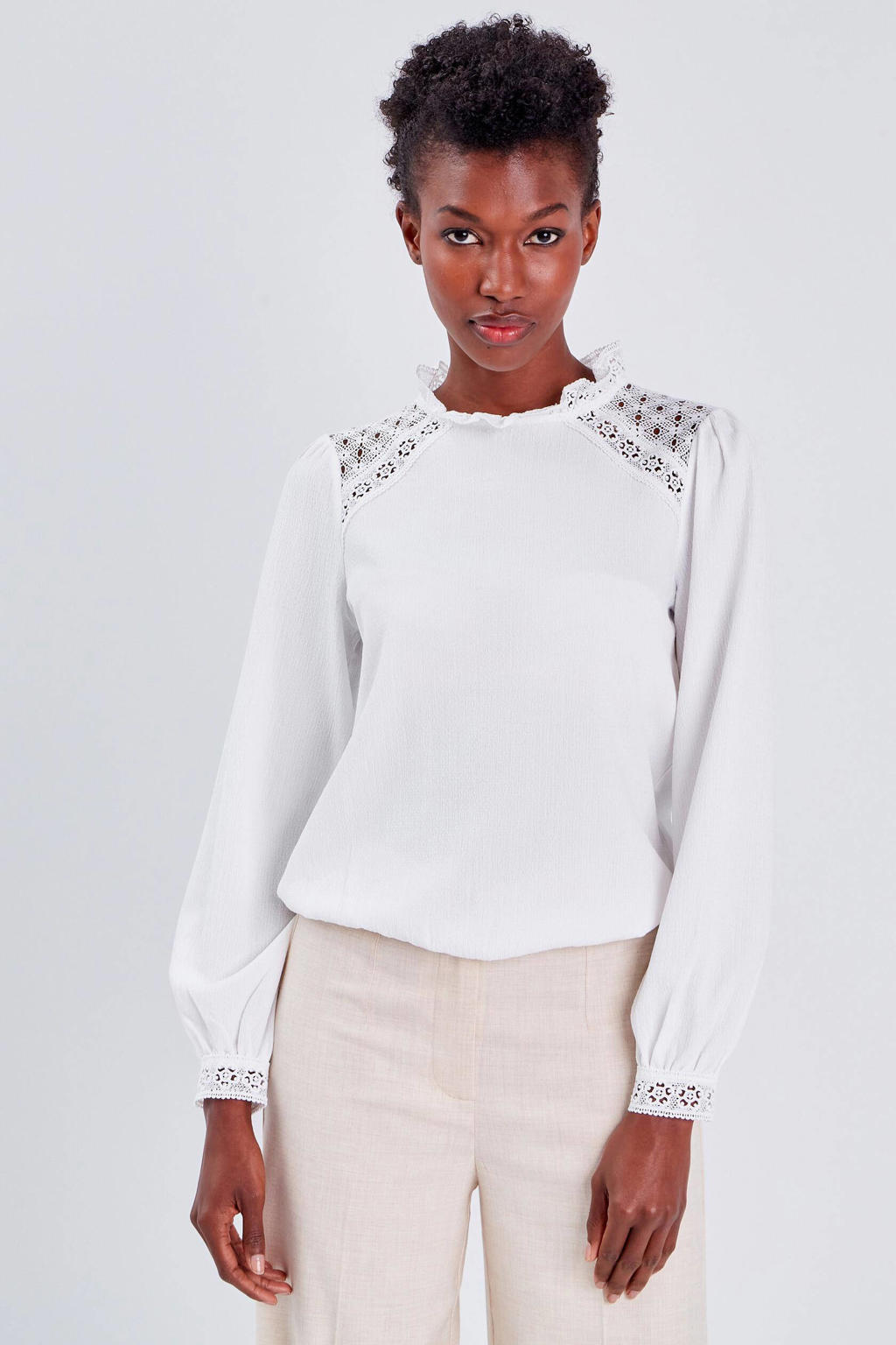 Cache Cache top met ruches wit | wehkamp