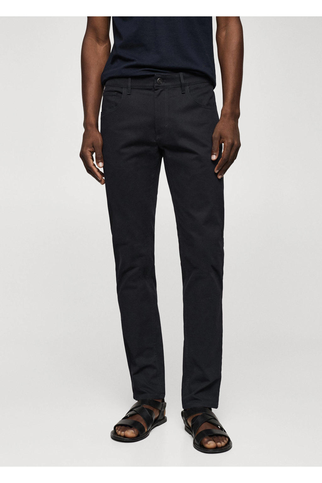 Mango Man slim fit pantalon marine blauw | wehkamp