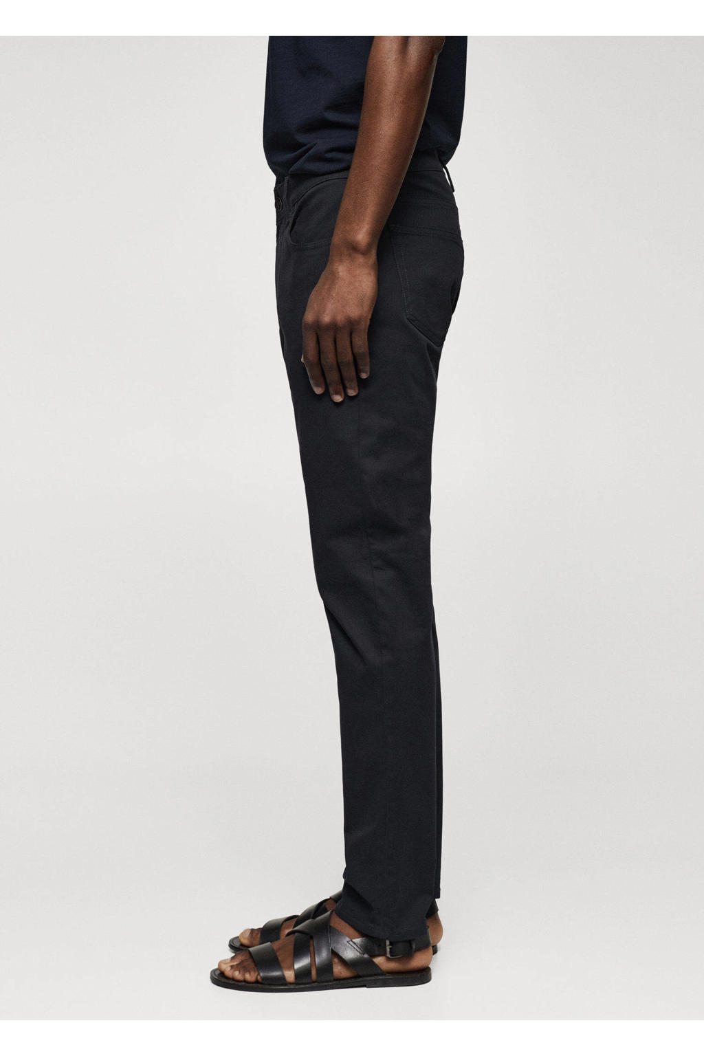 Mango Man slim fit pantalon marine blauw | wehkamp