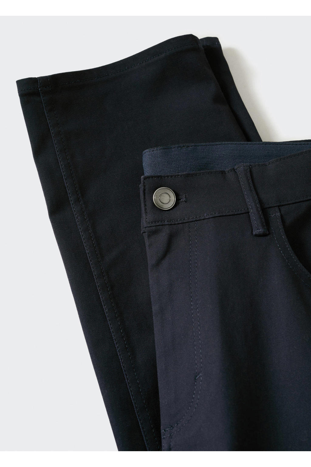 Mango Man slim fit pantalon marine blauw | wehkamp