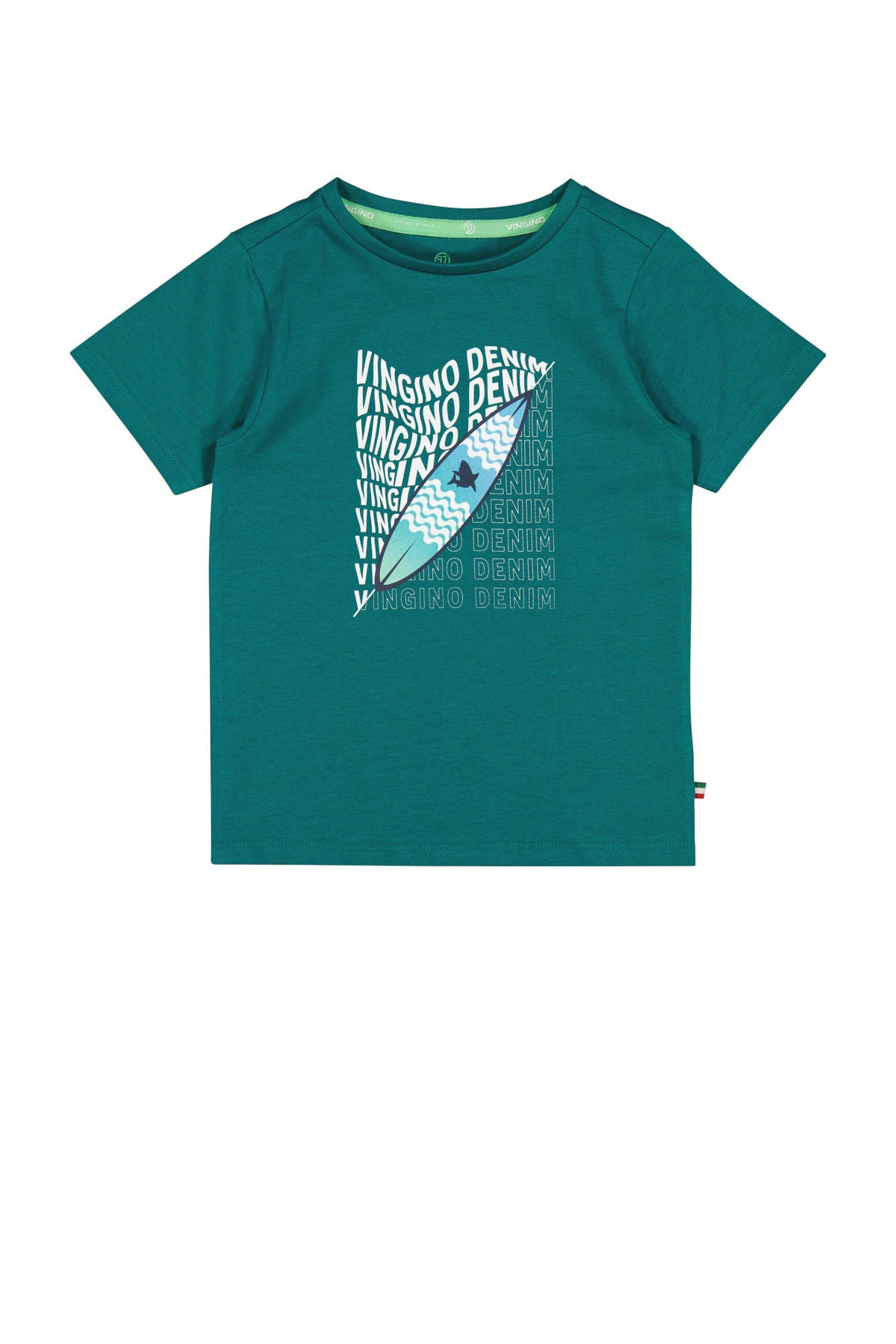 Vingino T-shirt HEIKO met printopdruk zeegroen | wehkamp
