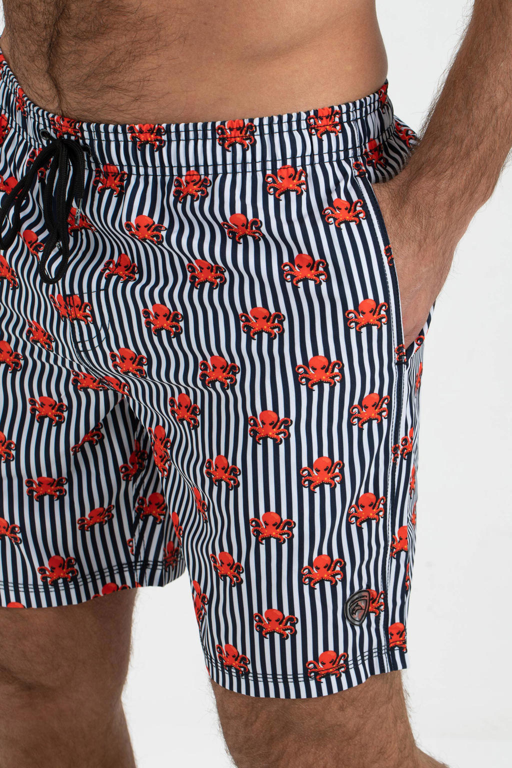 Falcon zwemshort Dray blauw/wit/rood | wehkamp