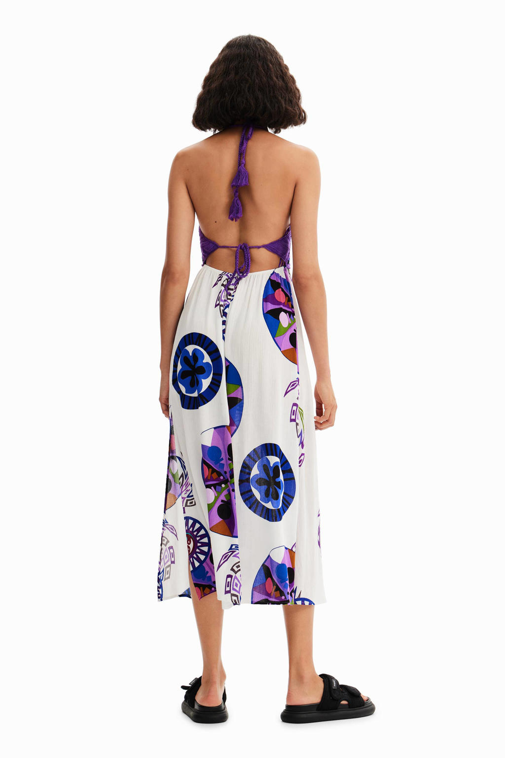 Desigual strandjurk wit/blauw | wehkamp