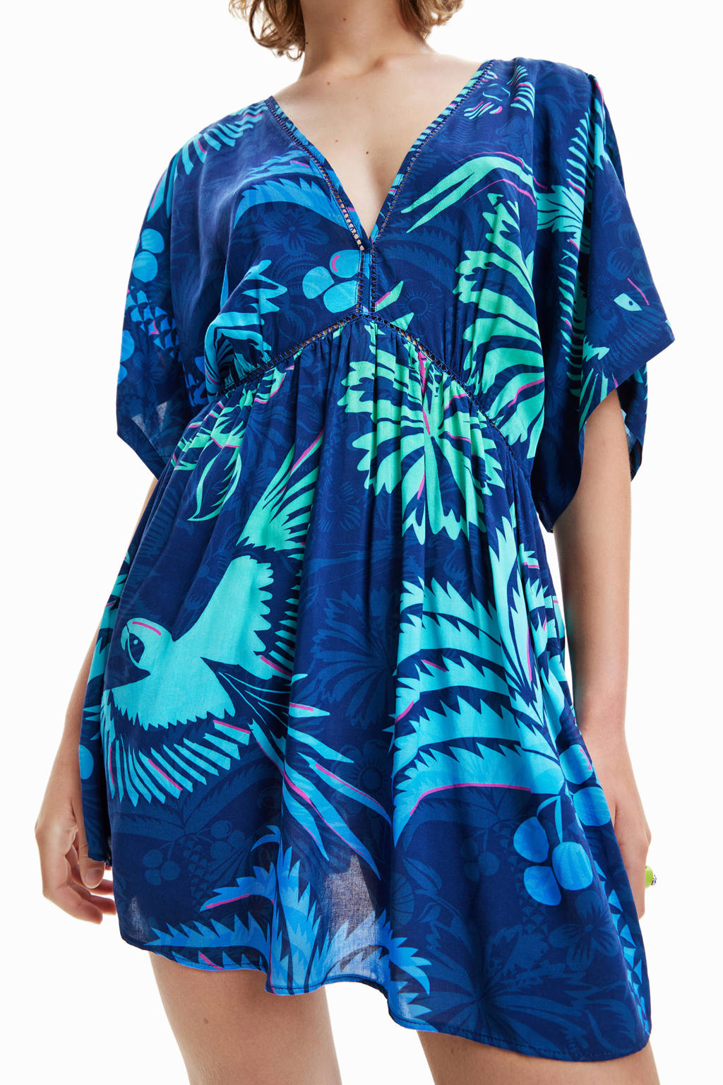 Desigual strandtuniek blauw/turquoise | wehkamp