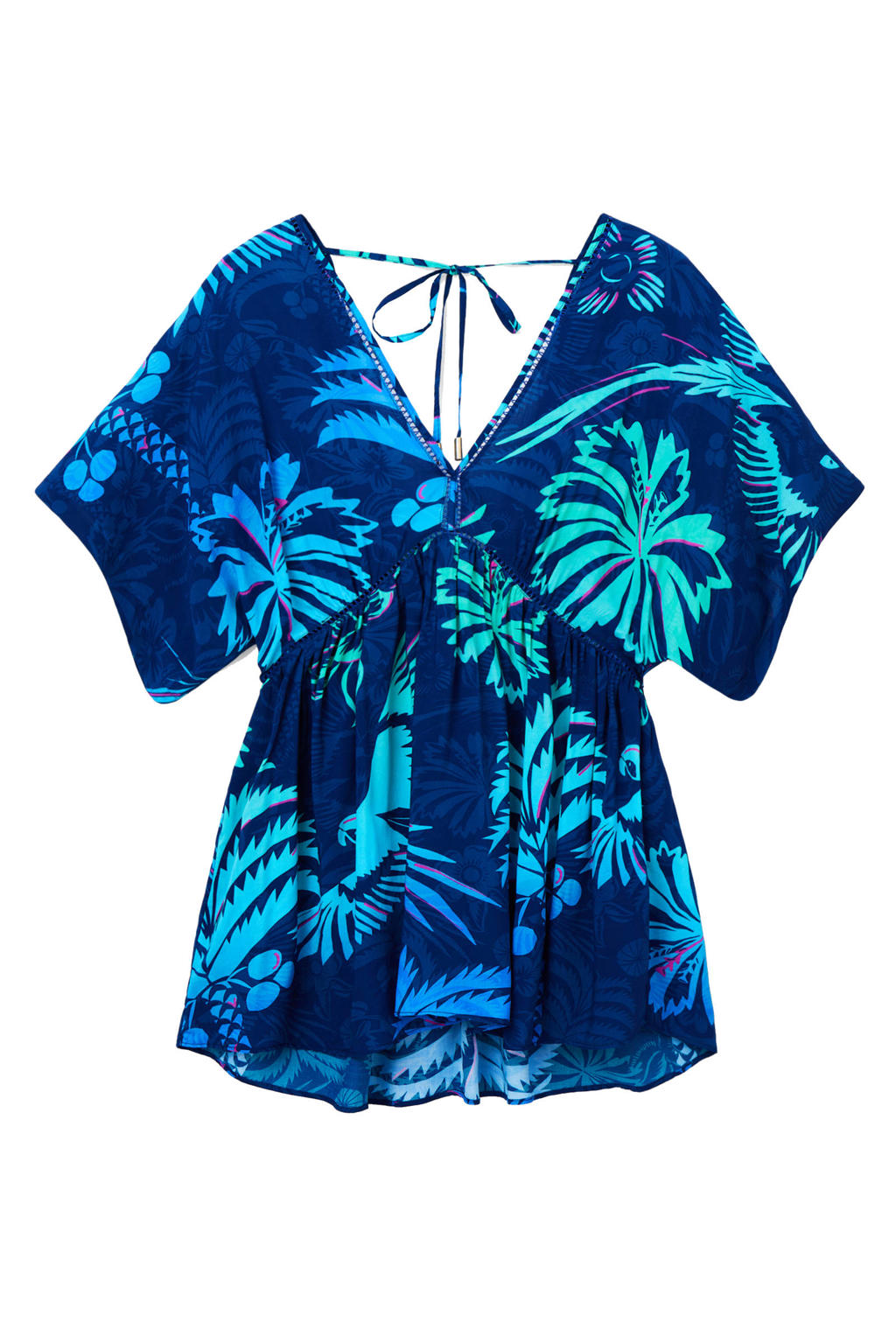 Desigual strandtuniek blauw/turquoise | wehkamp