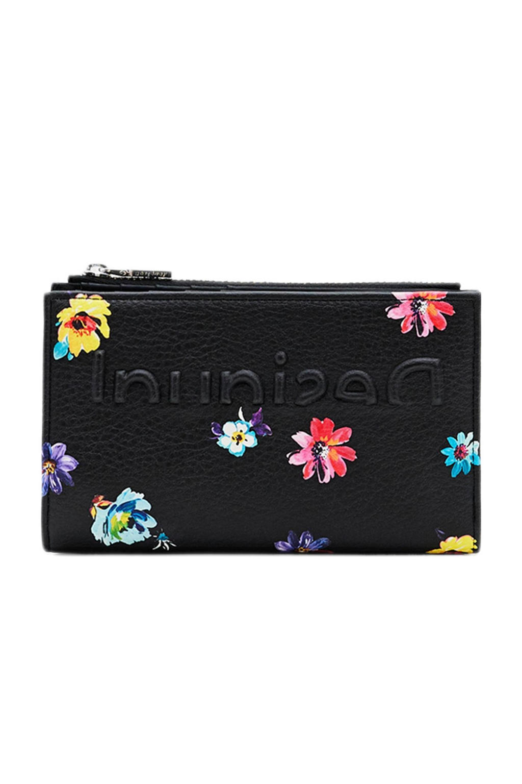 Desigual portemonnee met bloemenprint zwart | wehkamp