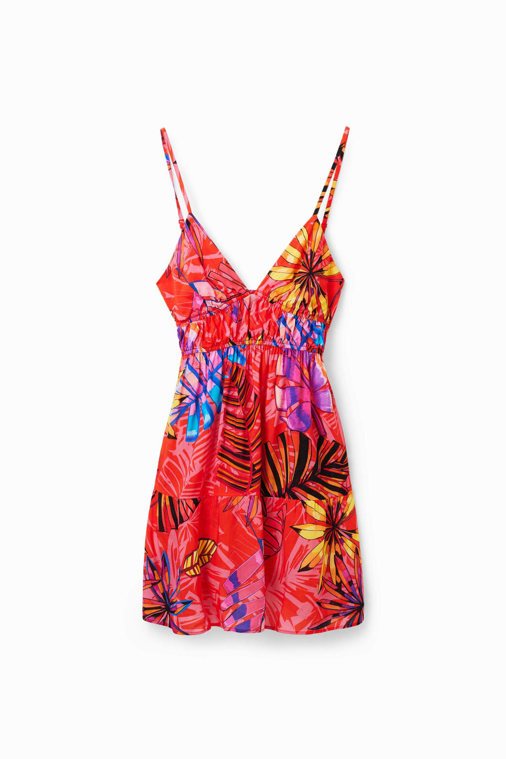 Desigual strandjurk rood/multi | wehkamp