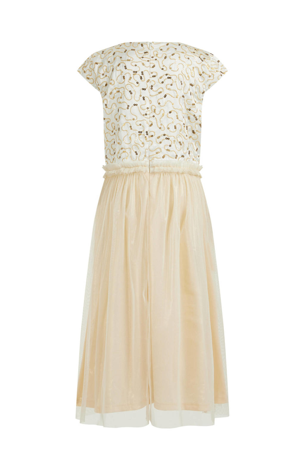 WE Fashion maxi jurk ecru/beige | wehkamp