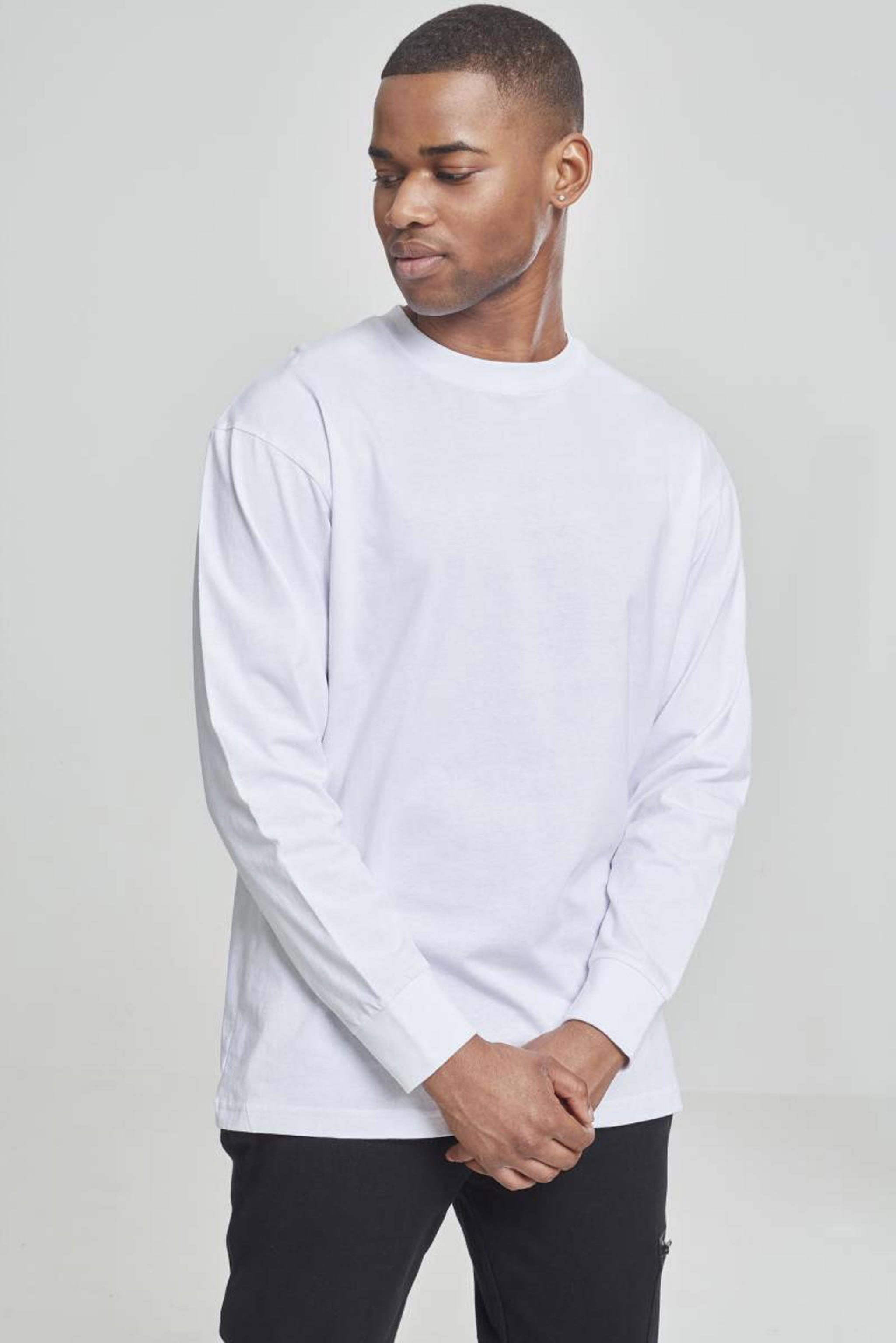 Urban Classics regular fit longsleeve wit | wehkamp
