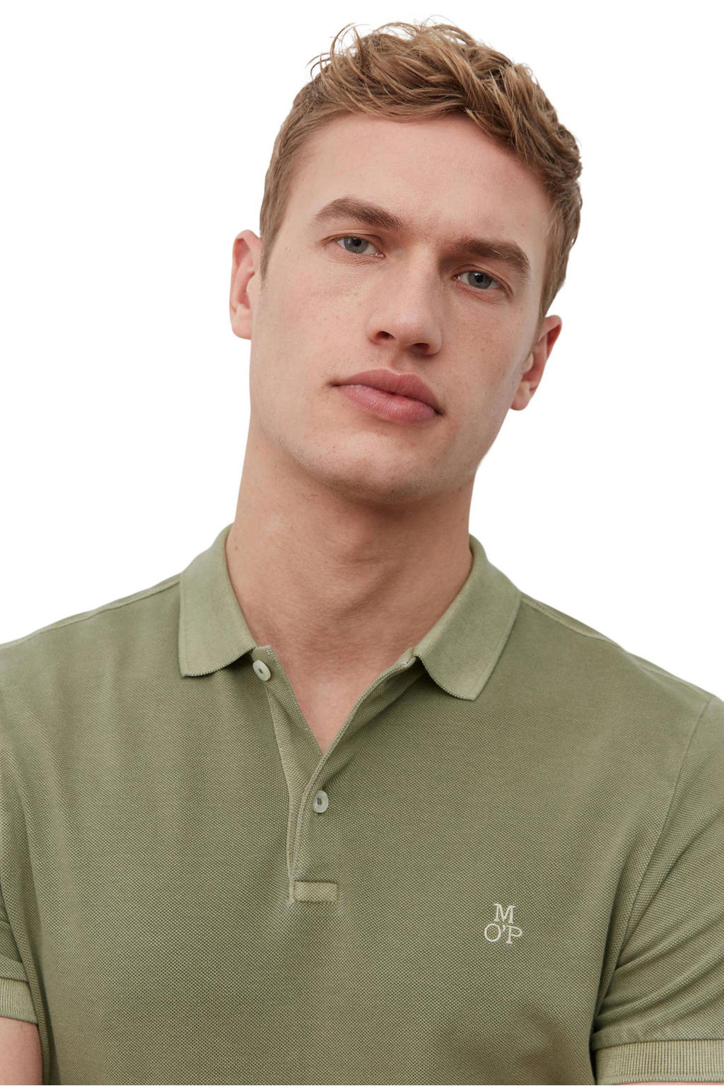 Marc O'Polo polo olive | wehkamp
