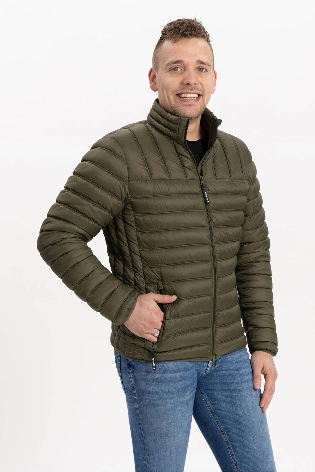 Kjelvik outdoor jas Louis groen | wehkamp