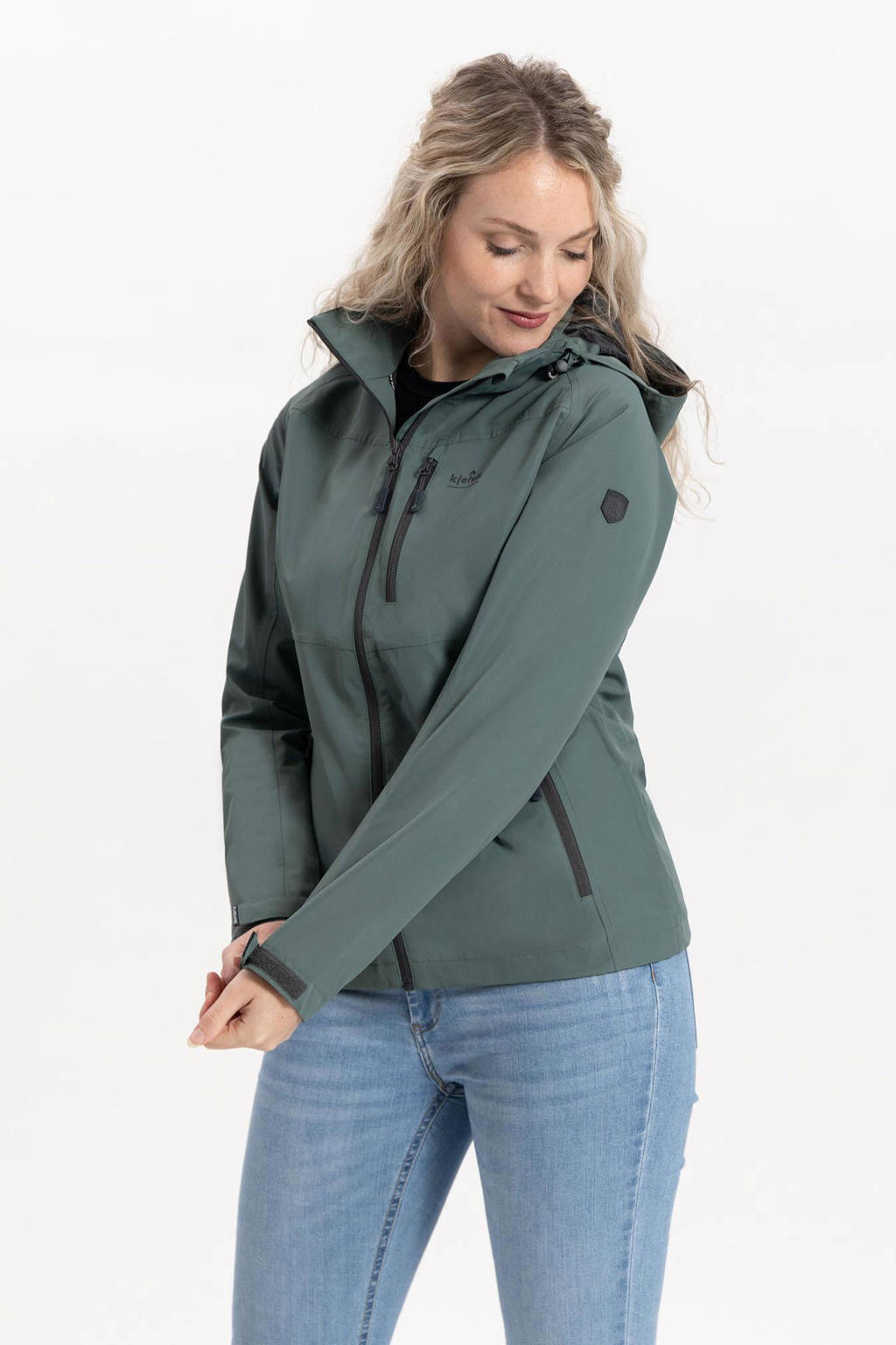 Kjelvik outdoor jack Elin grijsgroen | wehkamp