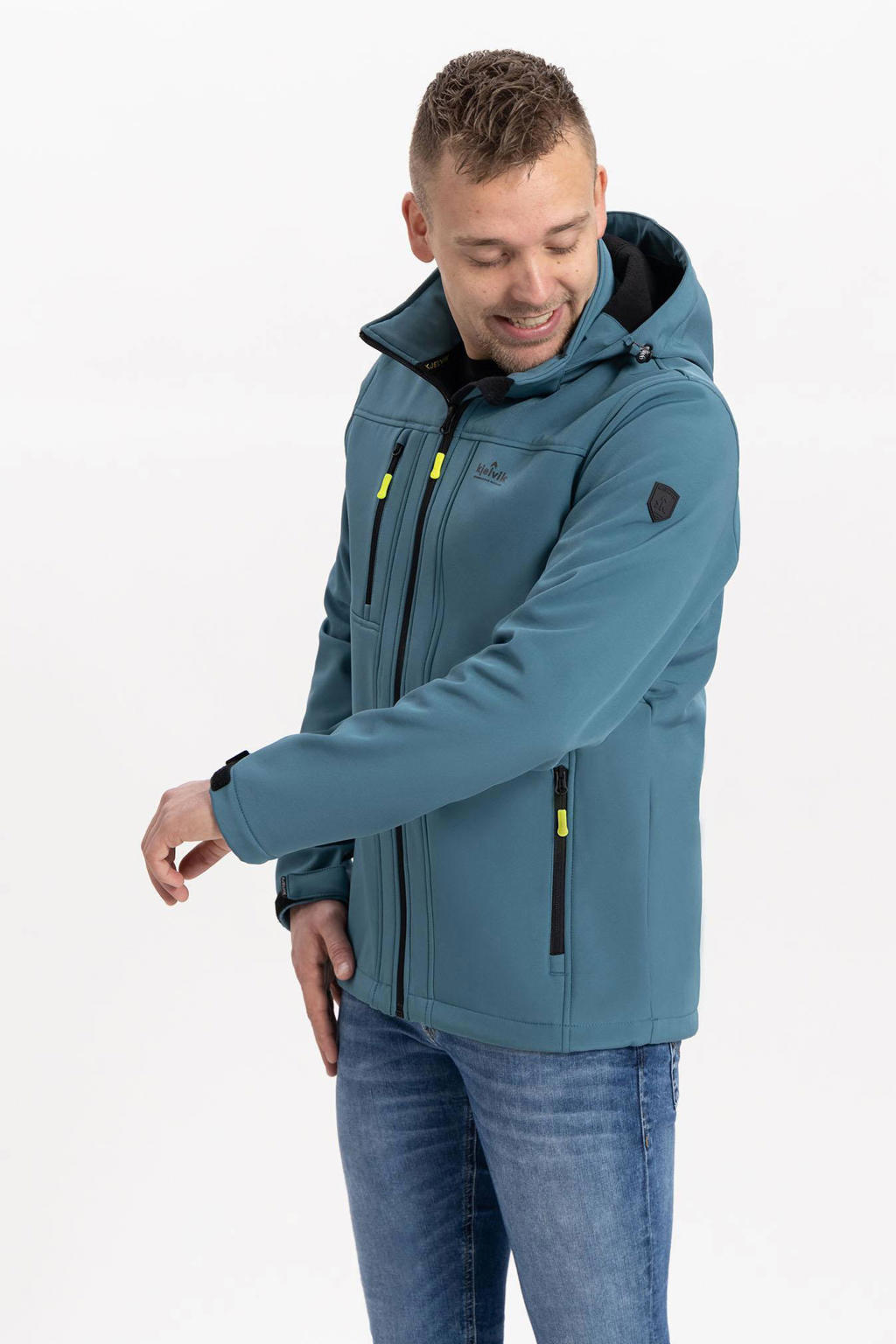 Kjelvik softshell jack Sjef blauw | wehkamp