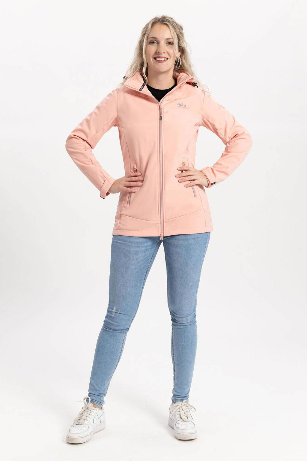 Kjelvik softshell jack Toos roze | wehkamp