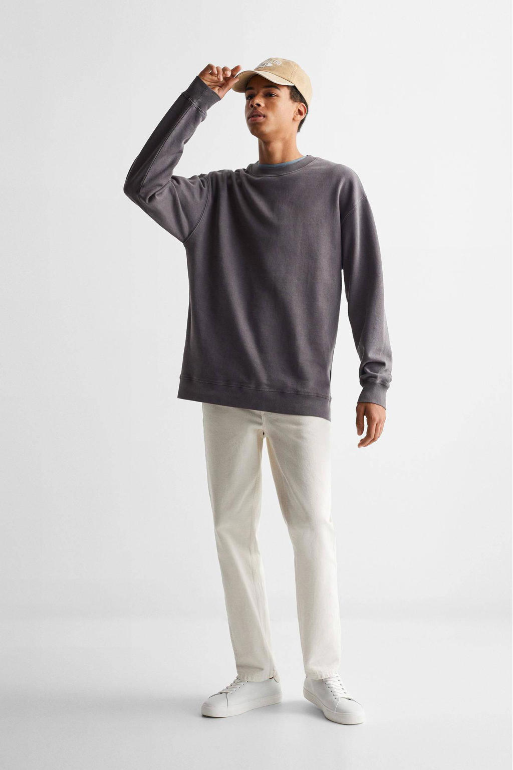 Mango Kids sweater antraciet | wehkamp