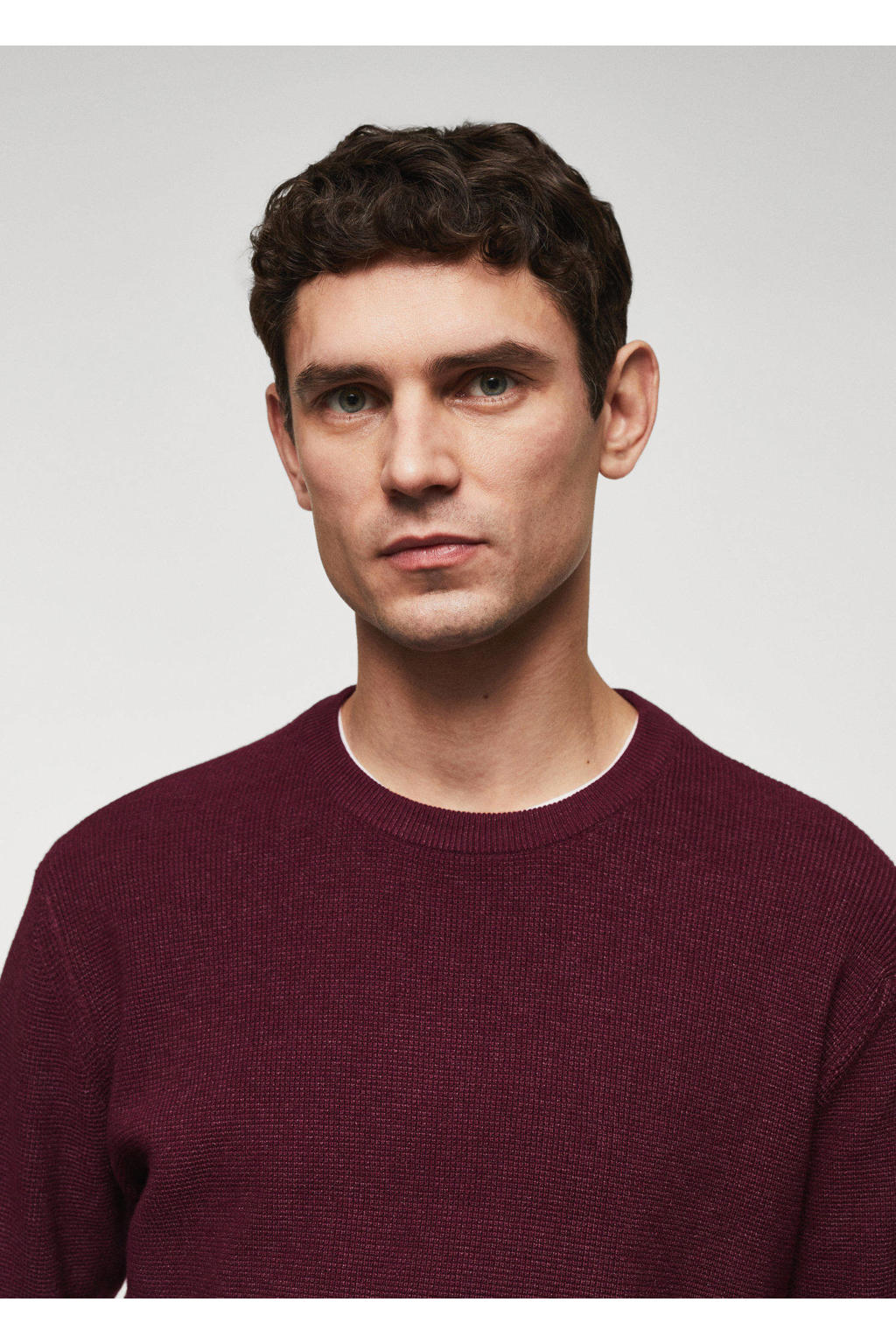 Mango Man pullover donker rood | wehkamp