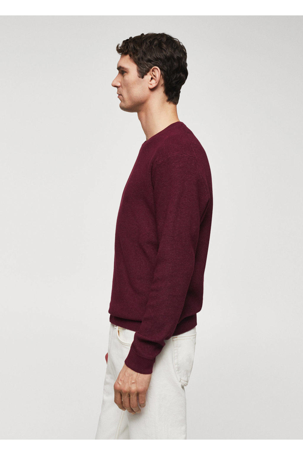 Mango Man pullover donker rood | wehkamp