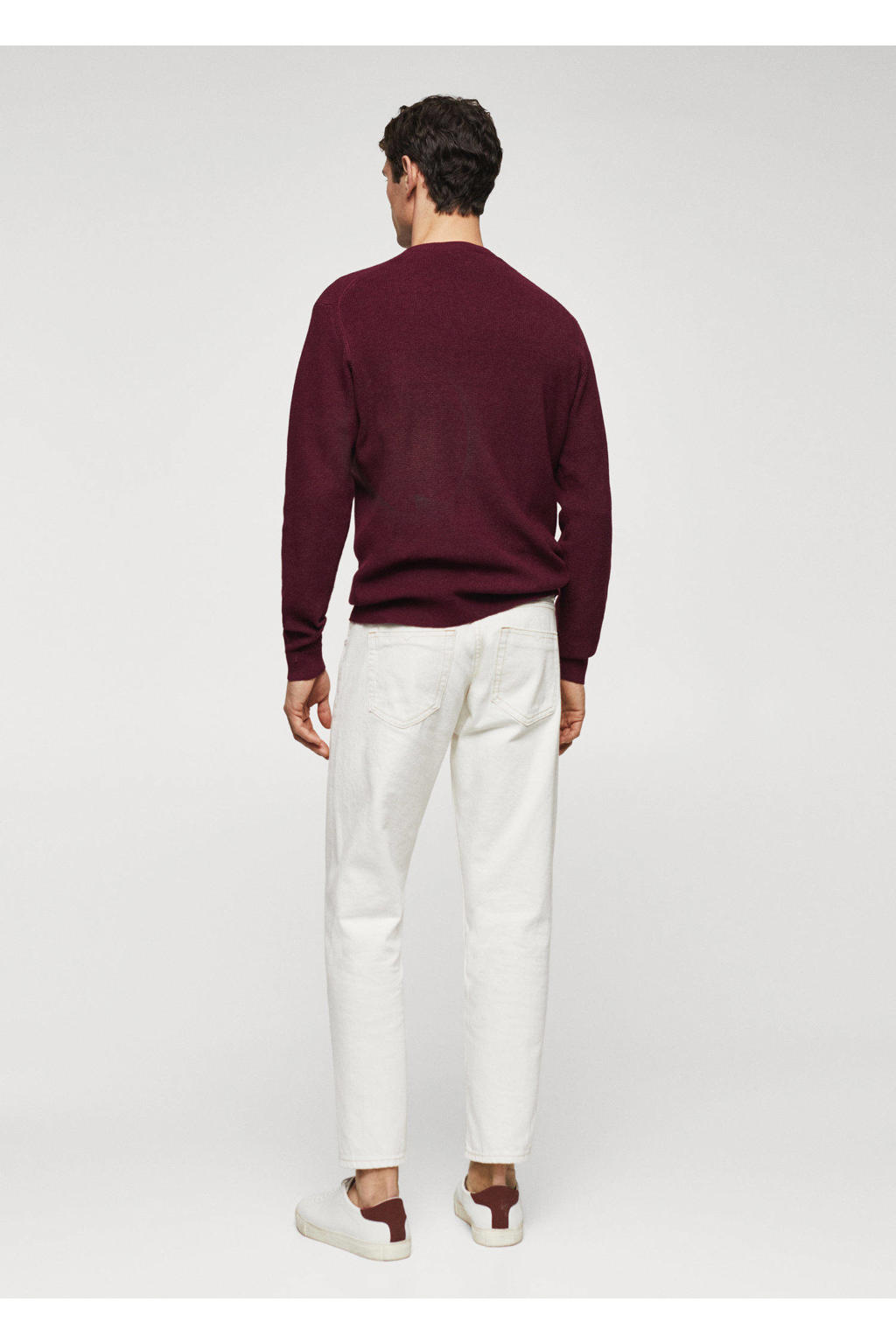 Mango Man pullover donker rood | wehkamp