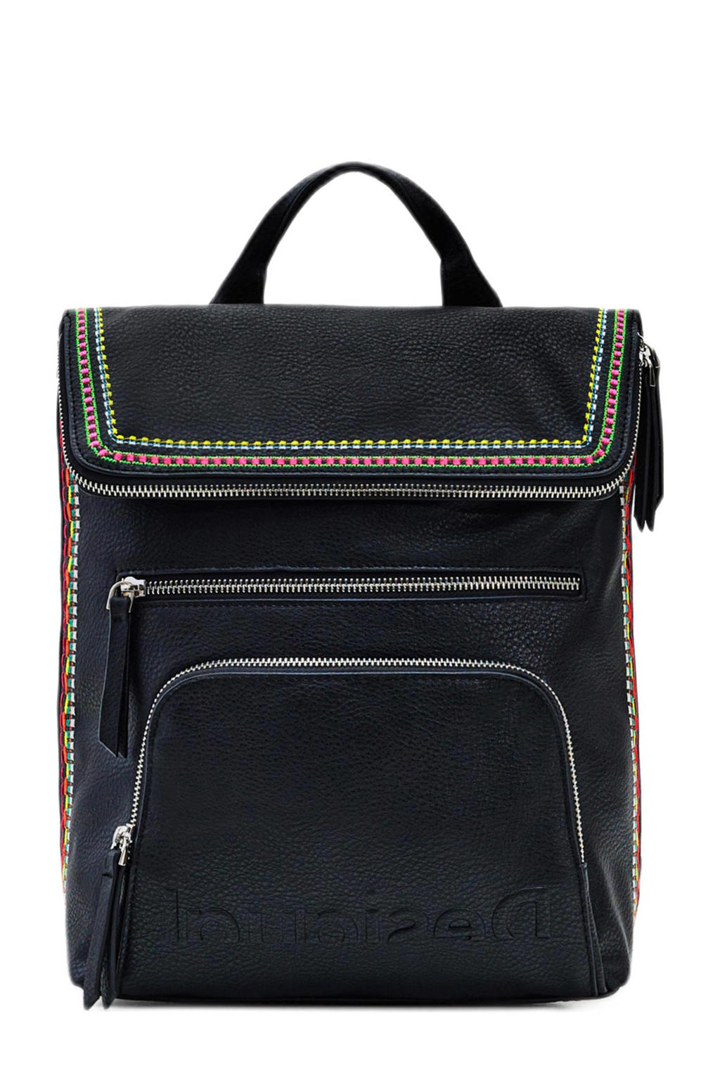 Desigual rugzak met borduursels zwart | wehkamp