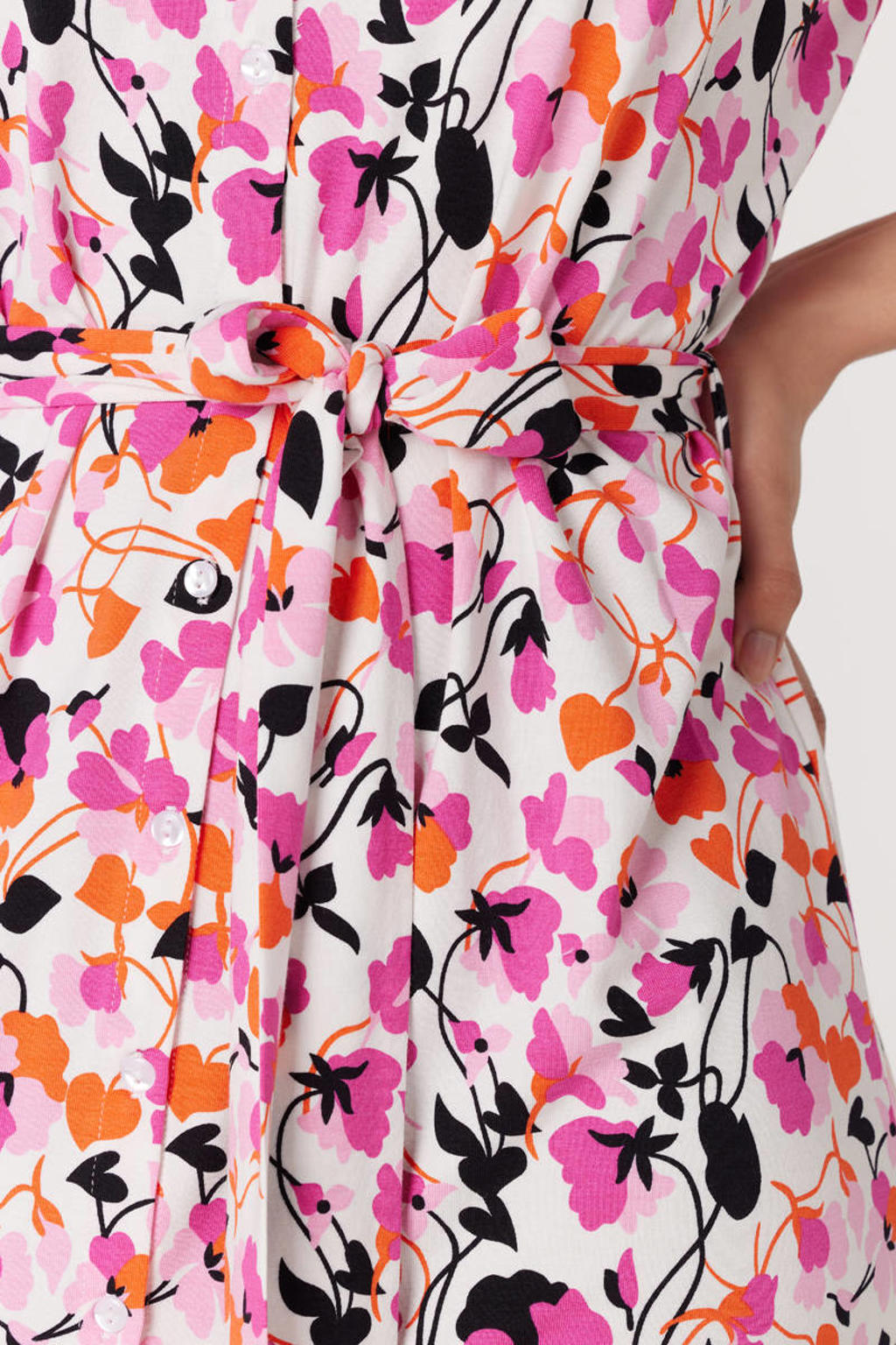 JANSEN Amsterdam jurk Wanda met all over print roze | wehkamp