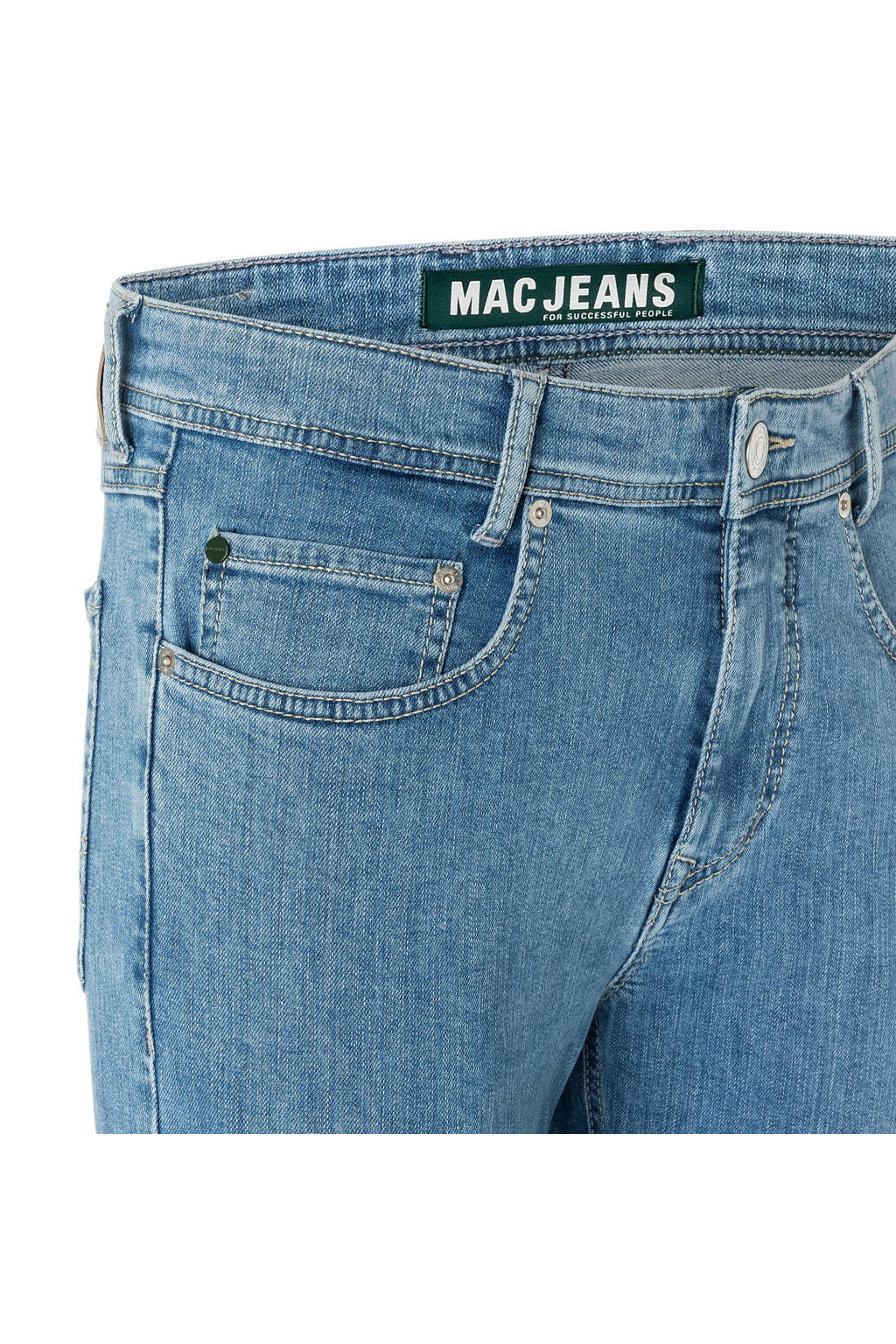 MAC slim fit jeans light indigo stone wash | wehkamp