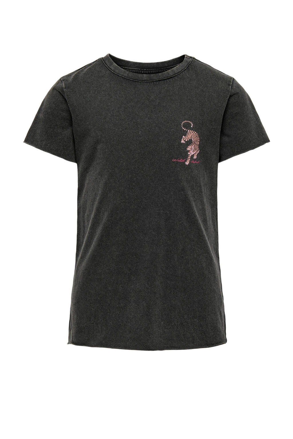 KIDS ONLY GIRL T-shirt KOGLUCY FIT met backprint zwart | wehkamp