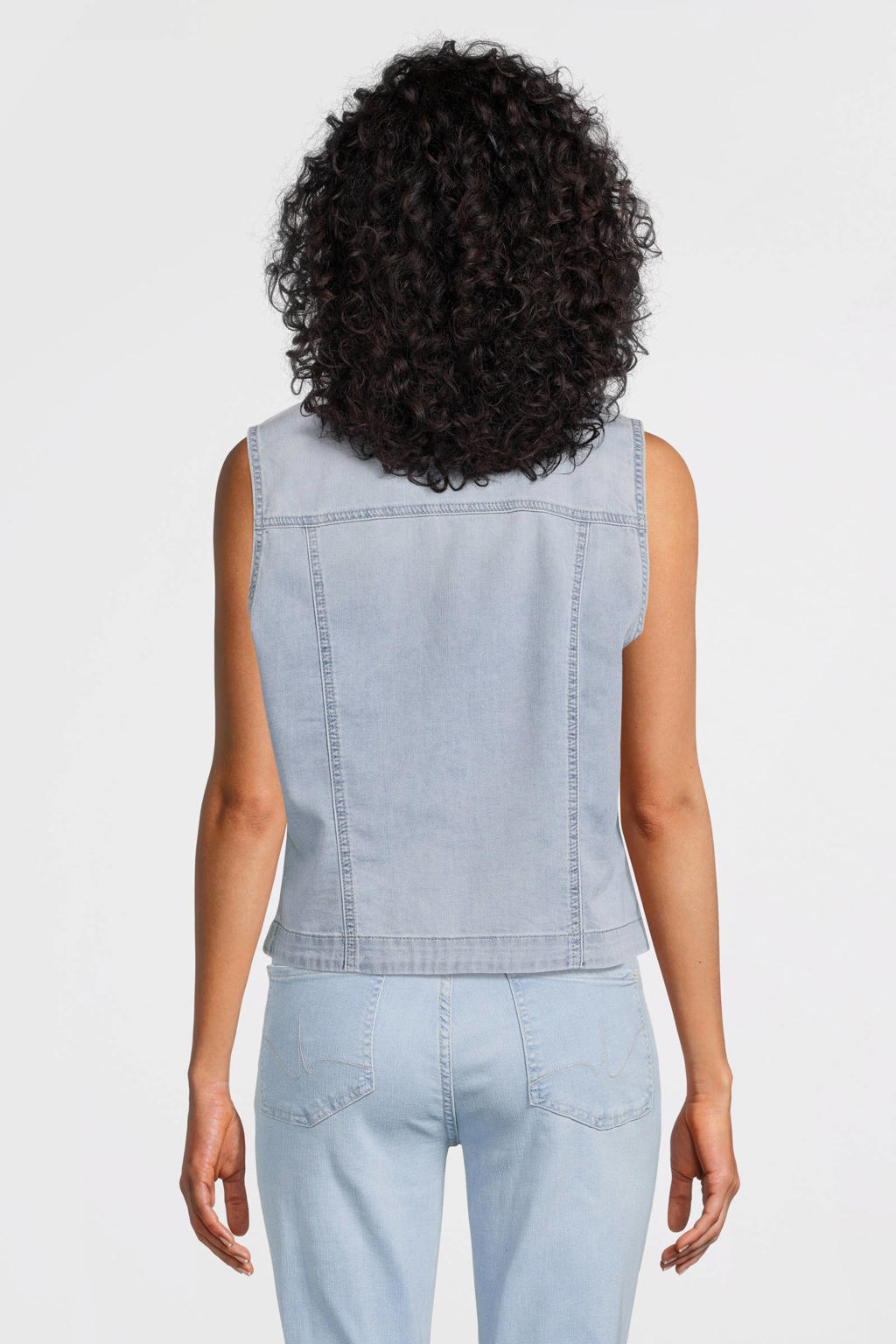 Geisha gilet light blue denim | wehkamp