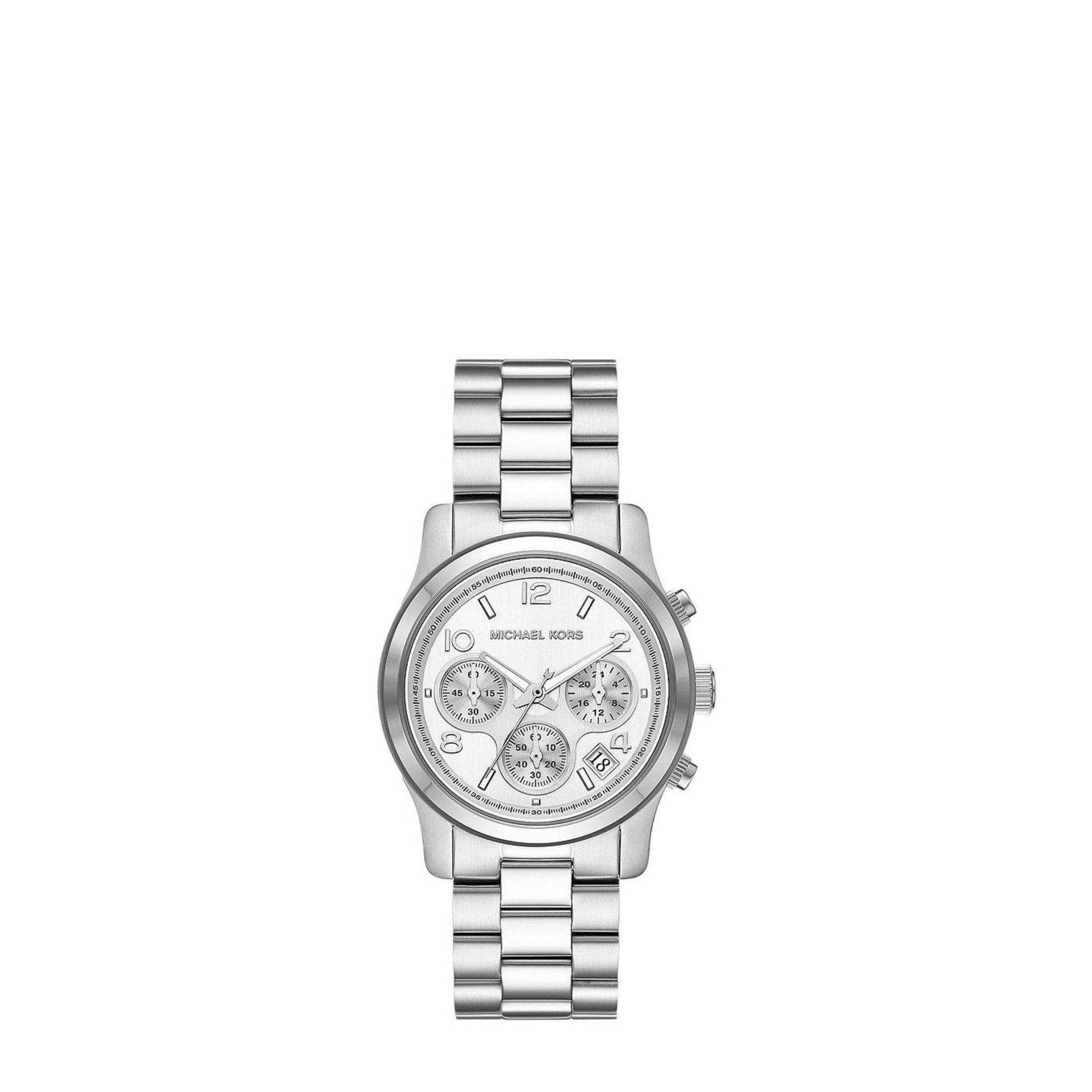 Michael Kors horloge MK7325 Runway zilverkleurig | wehkamp