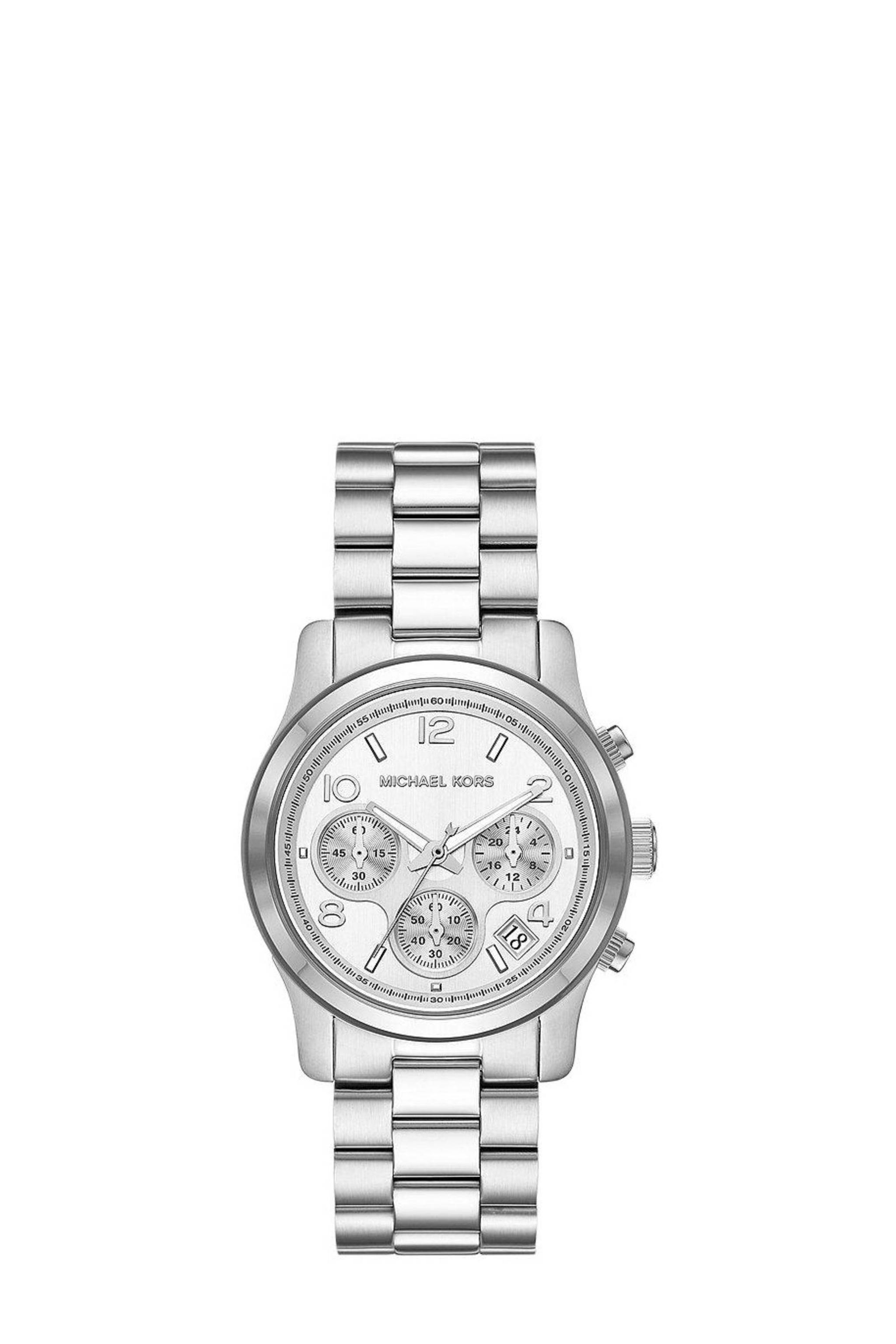 Michael Kors horloge MK7325 Runway zilverkleurig | wehkamp