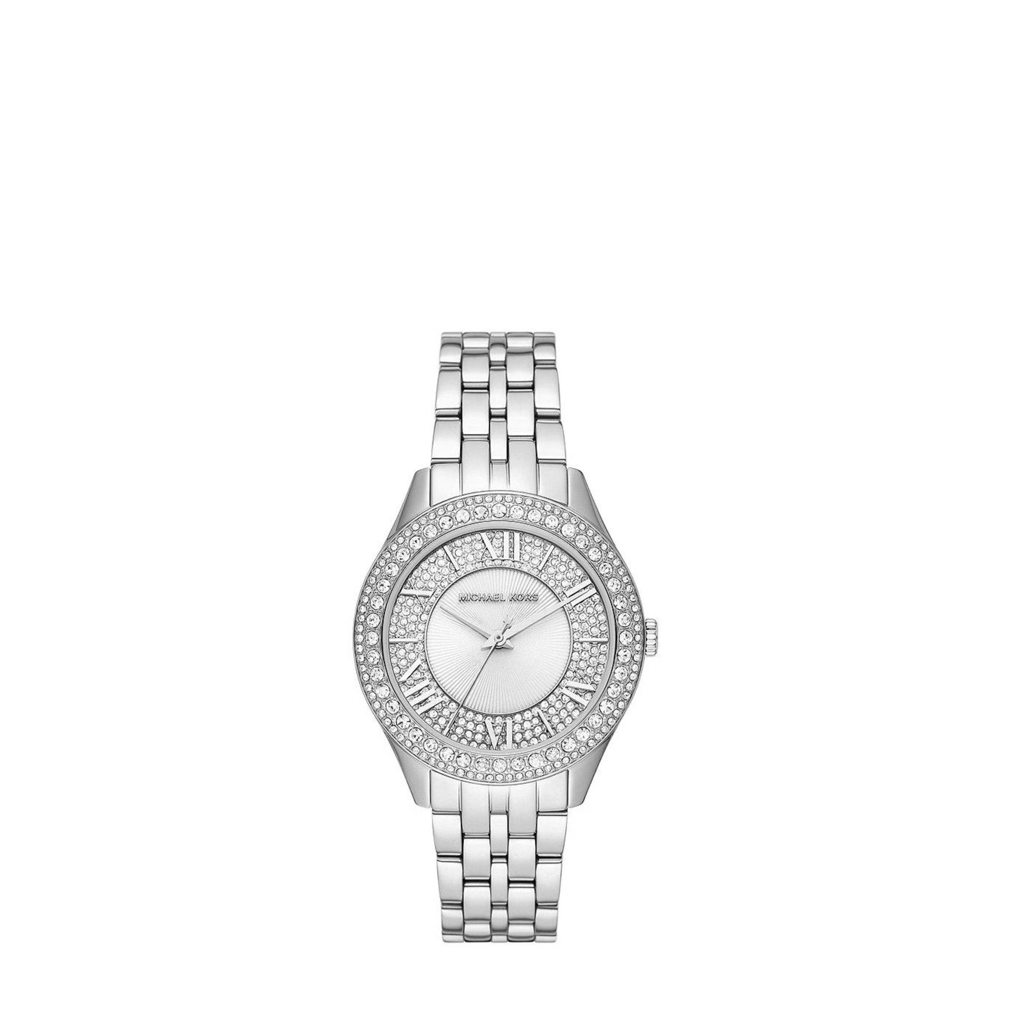 Michael Kors horloge MK4708 Harlowe zilverkleurig | wehkamp