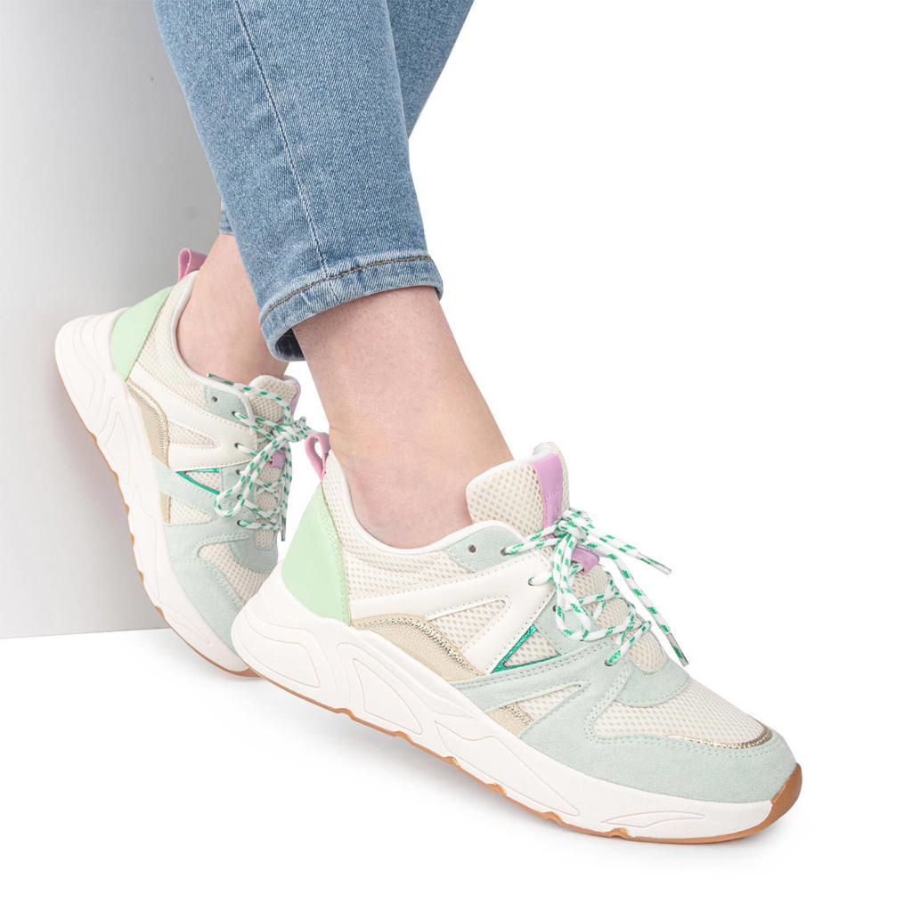 POSH by Poelman Carocel chunky sneakers lichtgroen | wehkamp