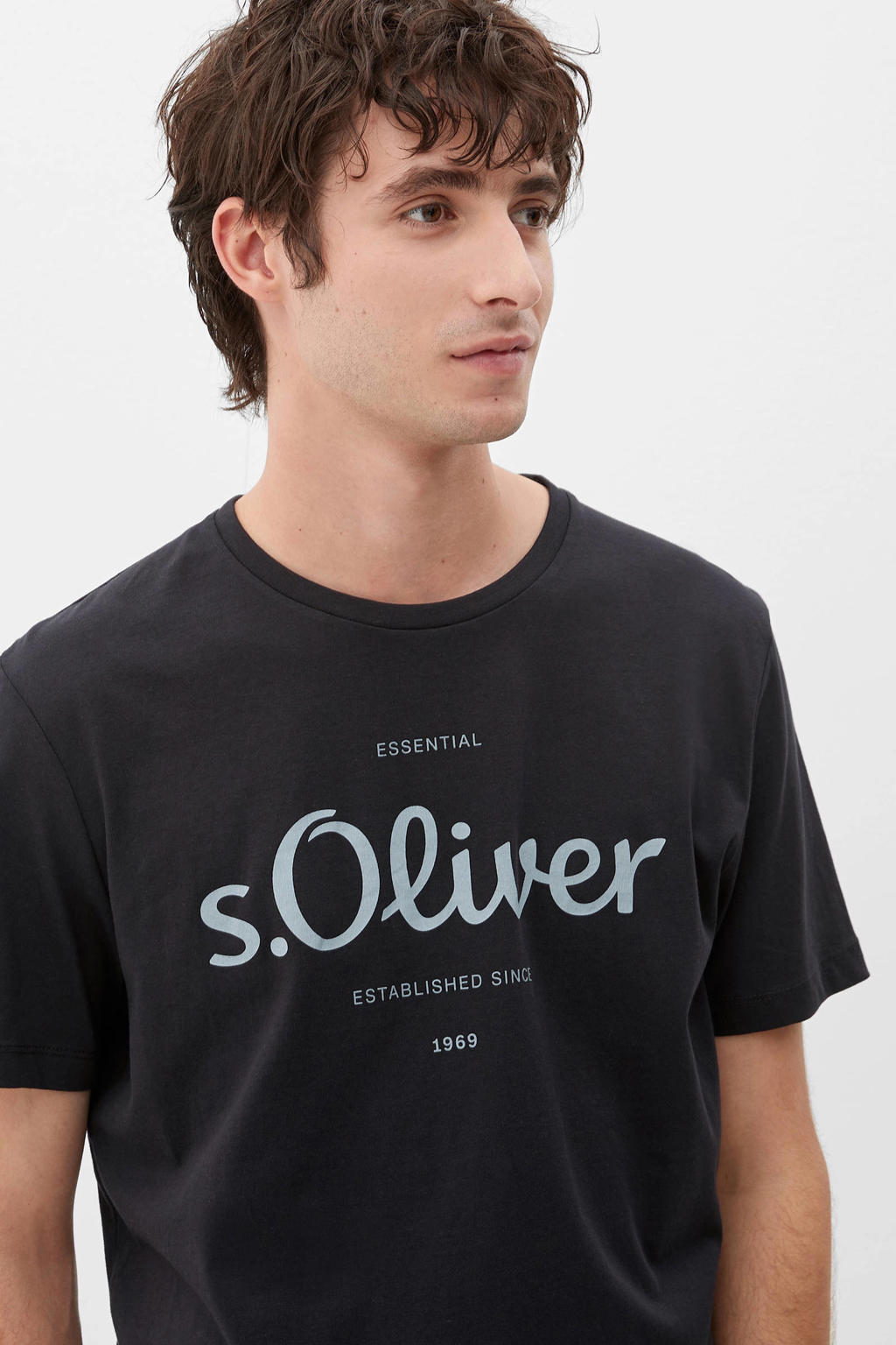 s.Oliver regular fit T-shirt met printopdruk dark denim | wehkamp