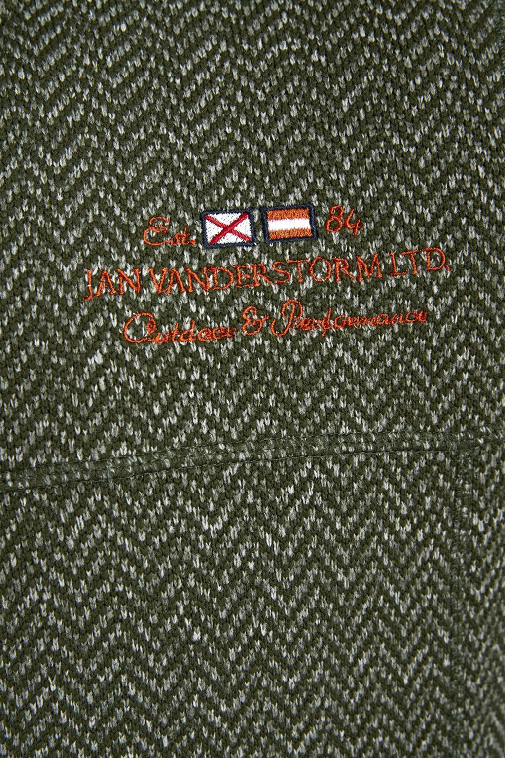 Jan Vanderstorm vest KOLMUND Plus Size met all over print olijf | wehkamp