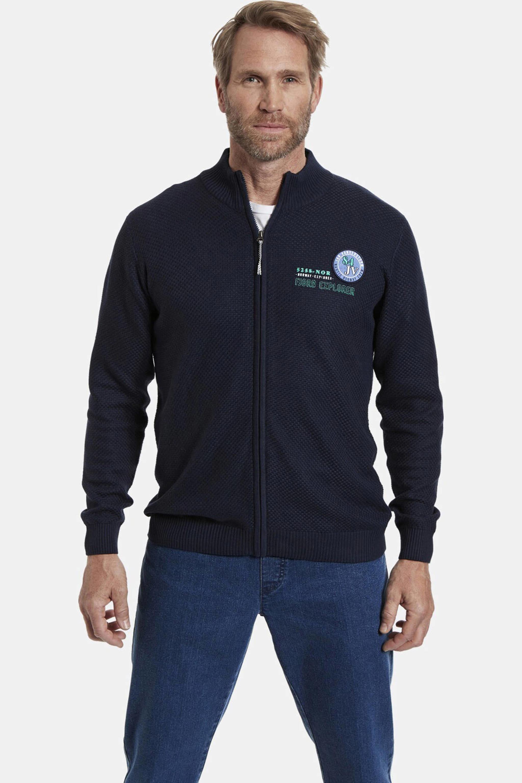 Jan Vanderstorm vest GAUT Plus Size donker blauw | wehkamp