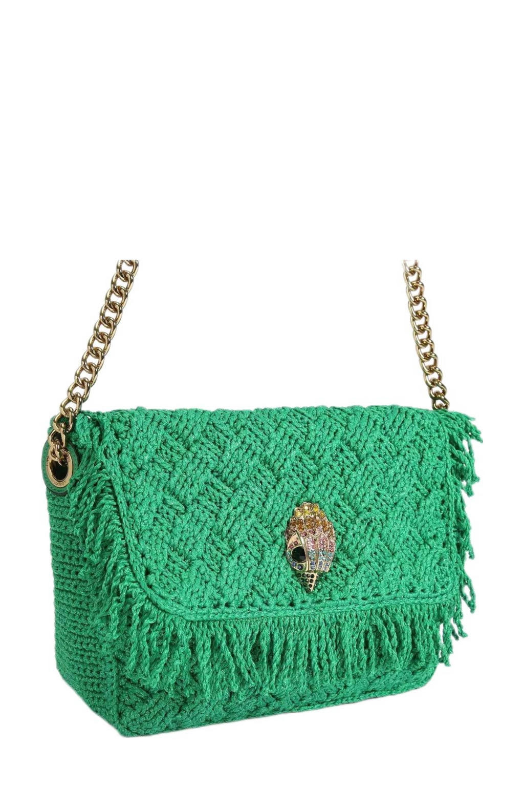Kurt Geiger crossbody tas Crochet Fringe Kensington groen | wehkamp