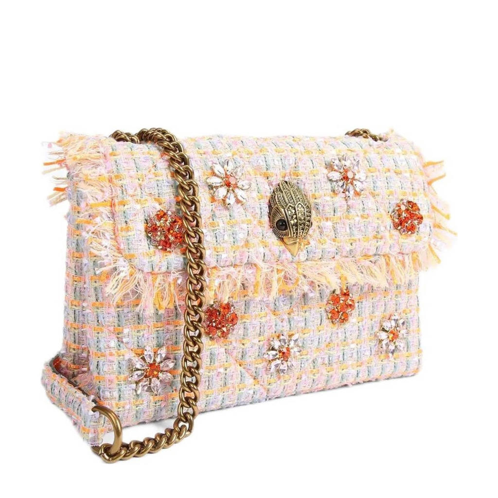 Kurt Geiger crossbody tas Tweed Kensington oranje | wehkamp