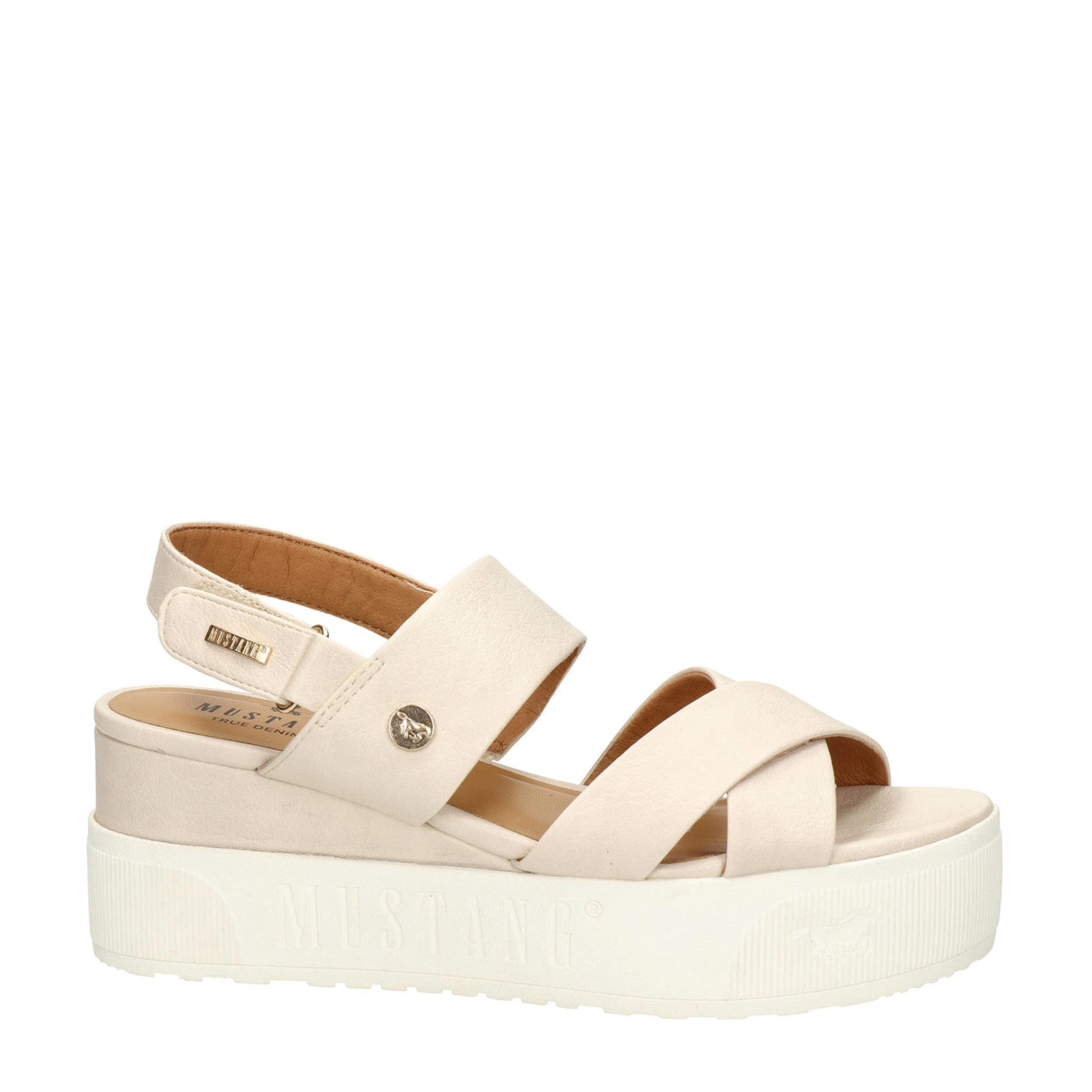 Mustang sandalen ecru kopen? | Morgen in huis | wehkamp