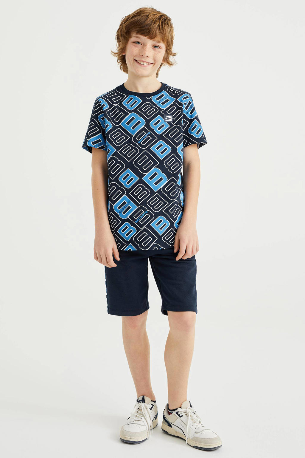 Bad Boys T-shirt met all over print blauw | wehkamp