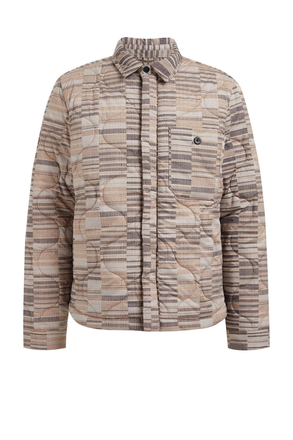 WE Fashion zomerjas met all over print taupe | wehkamp