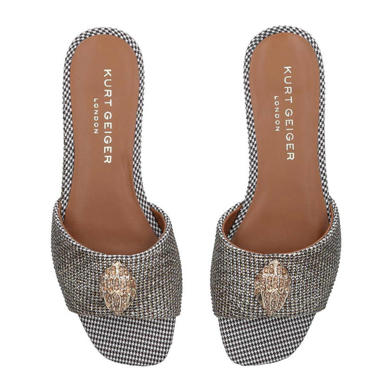 Kurt Geiger Kensington slippers met gesp beige | wehkamp