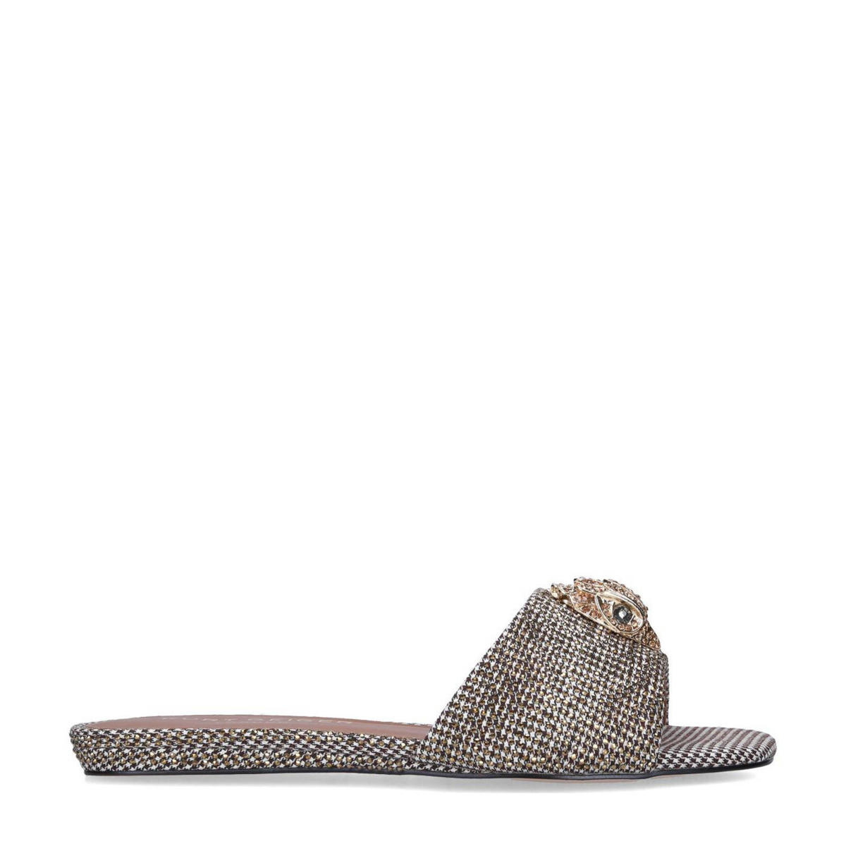 Kurt Geiger Kensington slippers met gesp beige | wehkamp
