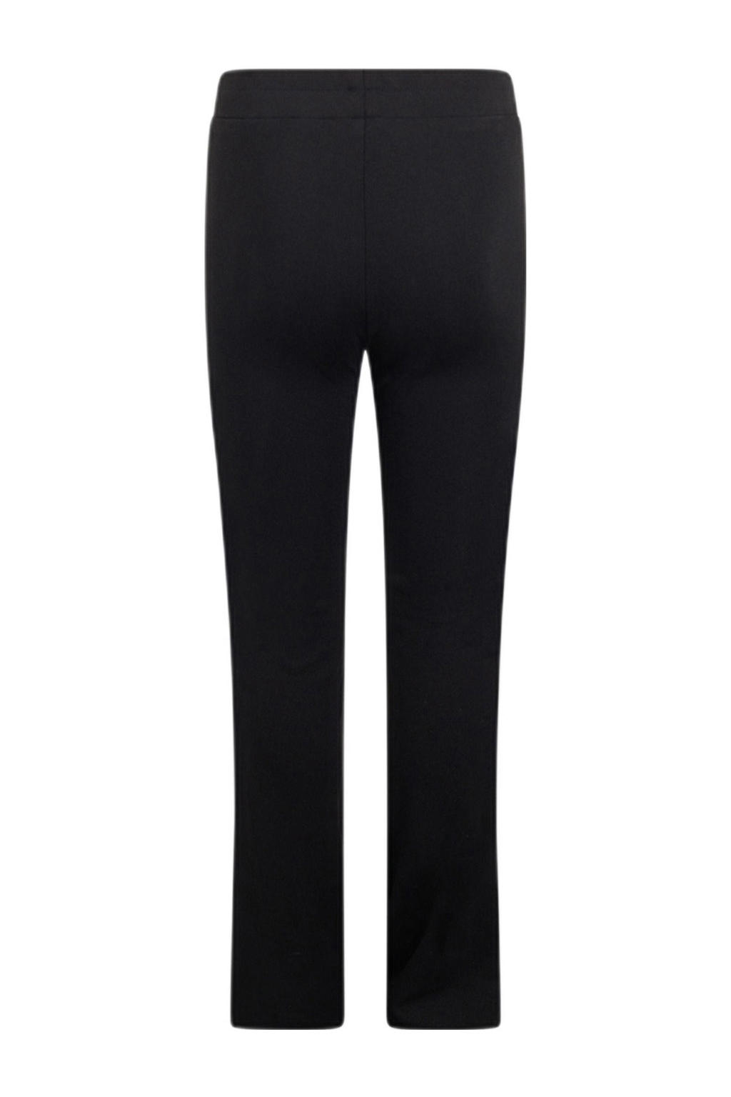 Shoeby rib flared broek zwart | wehkamp